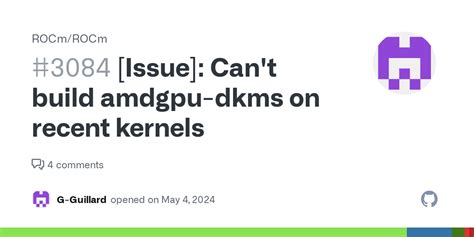 Issue Cant Build Amdgpu Dkms On Recent Kernels · Issue 3084 · Rocmrocm · Github