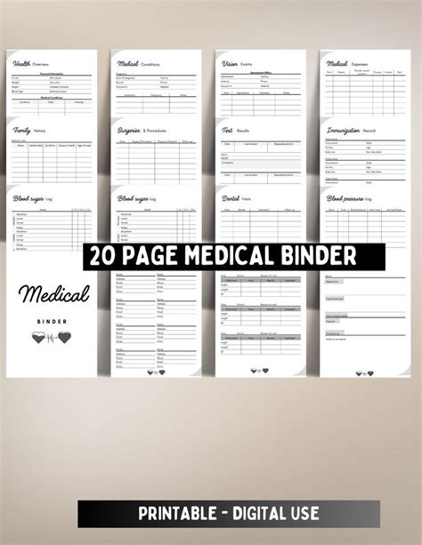 Medical Bindermedical Trackermedical Planner Printablehealthcare