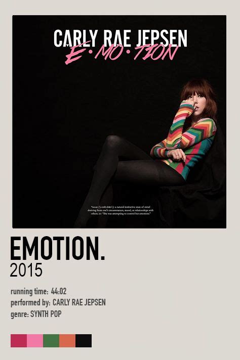 Emotion Album Poster Carly Rae Jepsen Carly Rae Jepsen Emotion Carly