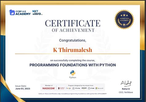 Pythonprogramming Nxtwaveccbp Rahulattulurisir K Thirumalesh