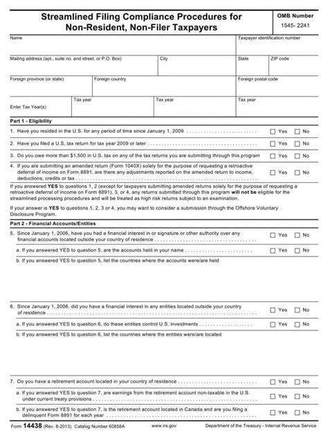 Irs Streamlined Filing Compliance Procedures Faqs