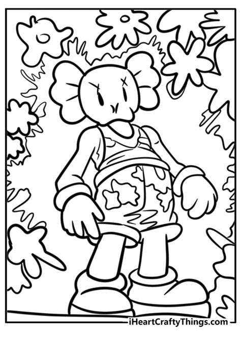 Printable Kaws Coloring Page