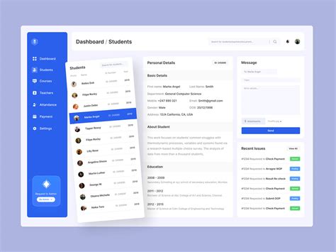 School Managment System Dashboard Design Behance