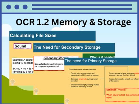 Gcse Computer Science Primary Storage Teaching Resources