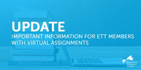 Important Virtual Assignment Update Elementary Teachers Of Toronto