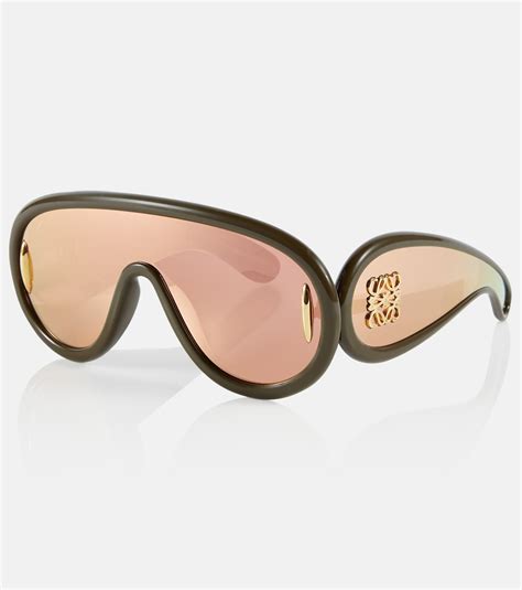 Oversized Aviator Sunglasses In Pink Loewe Mytheresa