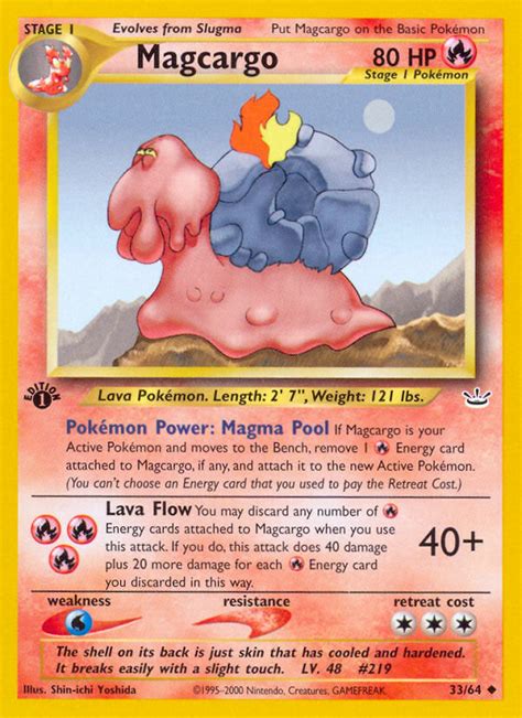 Magcargo 3364 Neo Revelation Neo Genesis Pokemon Trading Card