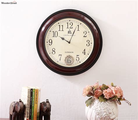 Buy Classica Dual Tone Polish Analog Wooden Wall Clock At 44 Off Online Wooden Street