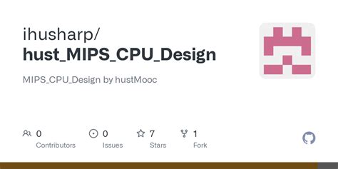 GitHub Ihusharp Hust MIPS CPU Design MIPS CPU Design By HustMooc
