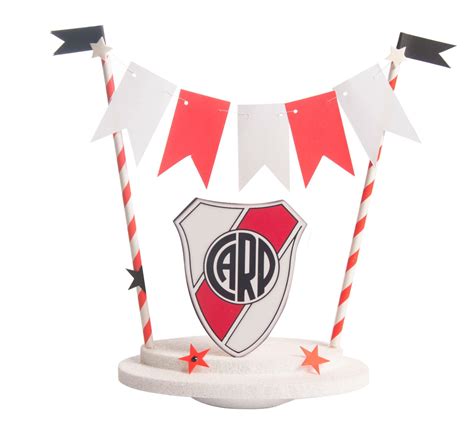 Adorno Para Torta Banderín River Plate Cotillón Martín