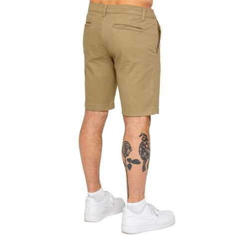 Enzo Chino Shorts Cotton Stretch Mens Casual Slim Knee Length Half Pant