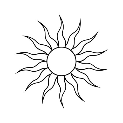 Sun Outline Illustration 48930792 Vector Art At Vecteezy