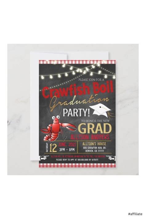 Crawfish Boil Graduation Party Invitation Zazzle Graduation Party