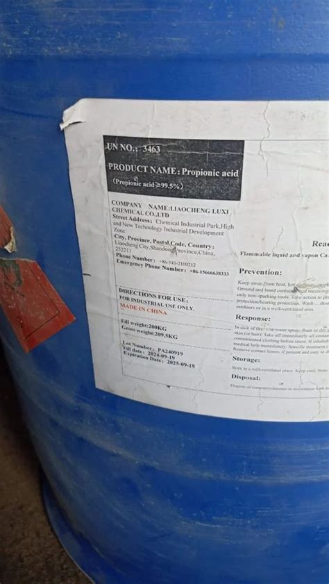 Form Liquid Propionic Acid Technical At ₹ 100kg In Mumbai Id 5004809055