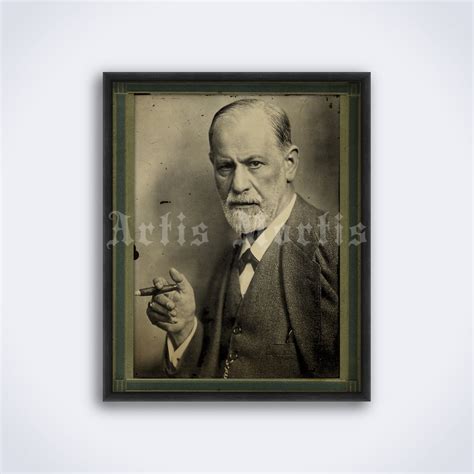 Printable Sigmund Freud With Cigar Antique Photo Portrait