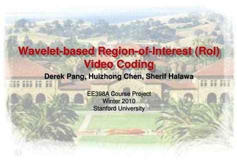 Ppt Wavelet Based Region Of Interest Roi Video Coding Powerpoint