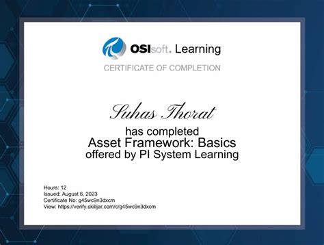 A New Certification Asset Framework Basics From Osisoft Learning