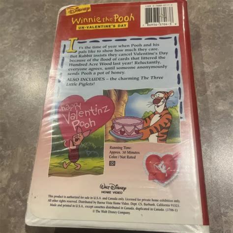 Disney Winnie The Pooh Un Valentines Day Vhs Video Rare Clamshell £4