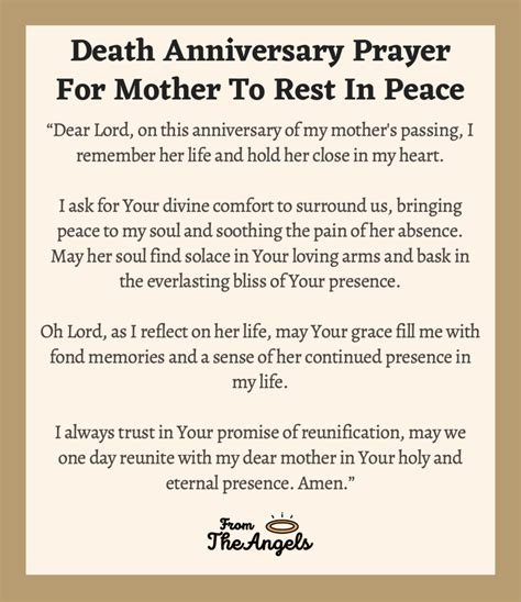 1 Year Mothers Death Anniversary 6 Prayers For Gods Blessings