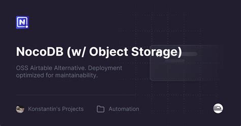Deploy And Host Nocodb W Object Storage Railway