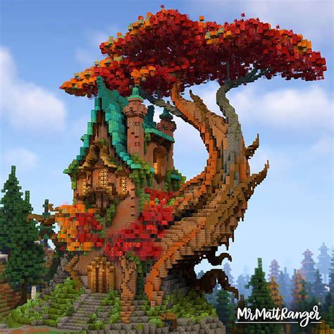 Casa Na Árvore Feita De Lego No Minecraft Fotos De Minecraft Ciudad