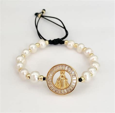 Miraculous Medal Bracelet Virgin Mary Bracelet Catholic Jewelry