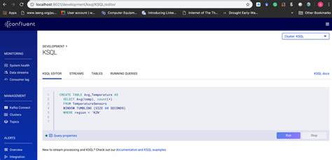 Ksql Editor In The Confluent Platform Download Scientific Diagram