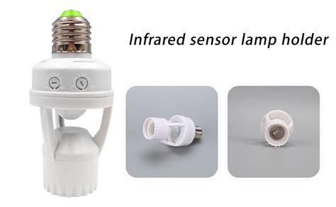 Infrared Motion Sensor Light Socket E26 E27 Screw In Adapter For