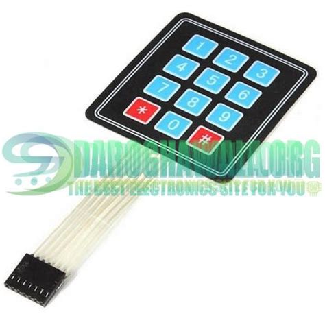Arduino 3X4 KEYPAD 43 Matrix 12 Keys Membrane Switch Keypad In Pakistan