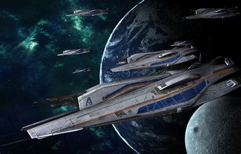 Wallpaper Space Earth The Moon Alliance Mass Effect 3 Warships For Mobile And Desktop