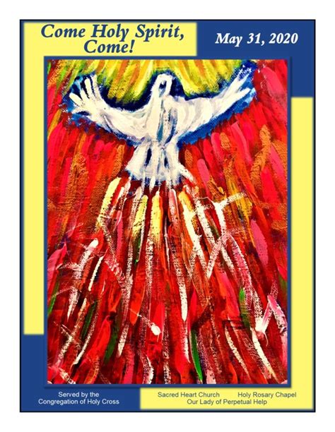 Pentecost 2020 Bulletin Cover And Column Broken But Not Divided