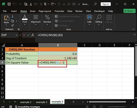 Excel Chisqinv Function