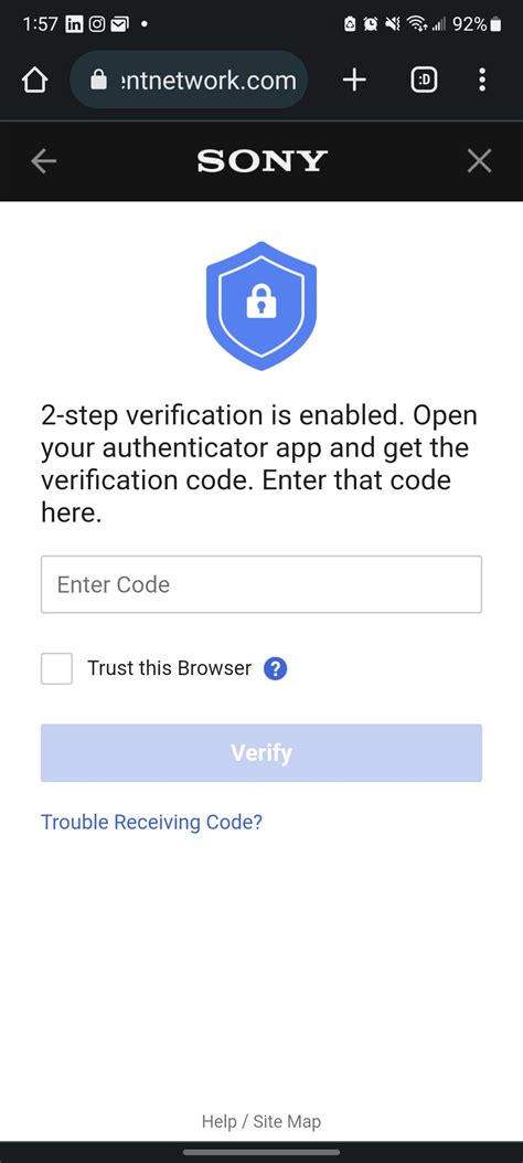2 Step Authentication Help Rplaystation