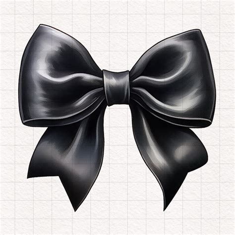 Black And White Bow Clipart Etsy