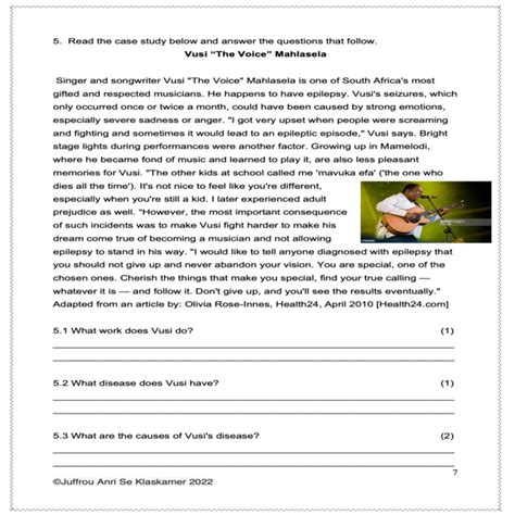 Grade 7 Life Orientation Term 4 Assessment • Teacha