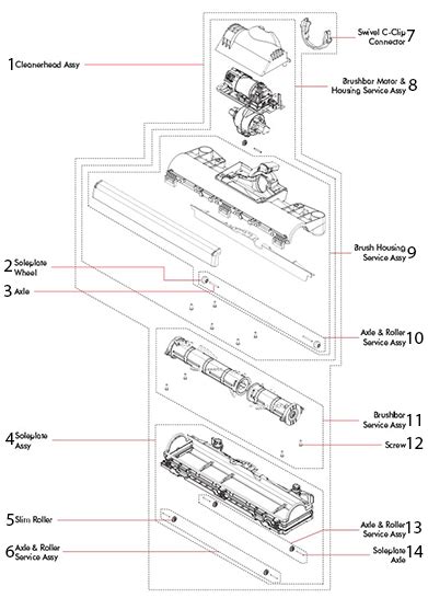 Schematic And Parts List For Dyson Model Dc40 Vacuums R Us And Sewing Too