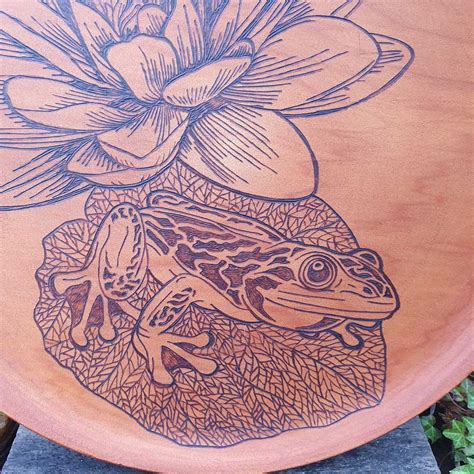 Frog And Lotus Platter Burnt Offerings