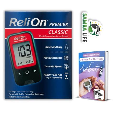 Relion Prime Glucose Meter Reli On Premier Classic Blood Glucose