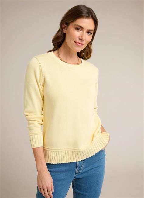 Pure Cotton Crew Neck Jumper Ewm