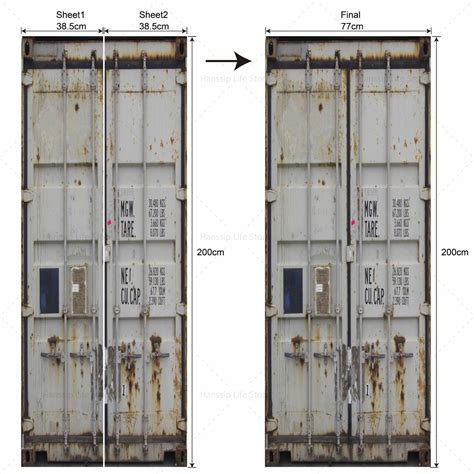 Customize Door Sticker 3d Container Pattern Wallpaper Bedroom Living