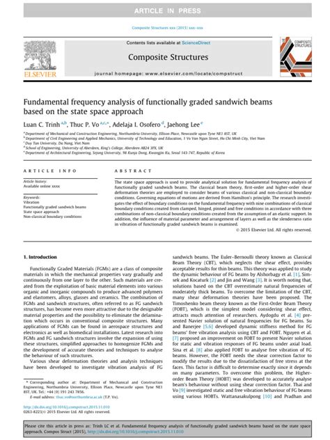 Fundamental Frequency Analysis Of Functionally Graded Sandwich Beams Based On The State Space