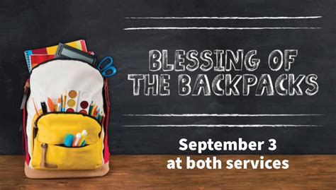 Backpack Blessing St Johns Lutheran Church