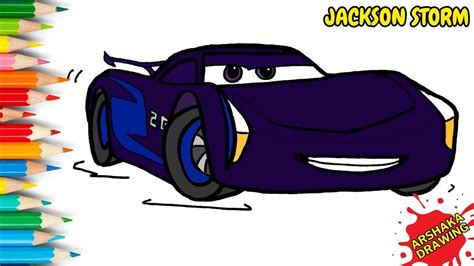 How To Draw Lightning Mcqueen Vs Jackson Storm