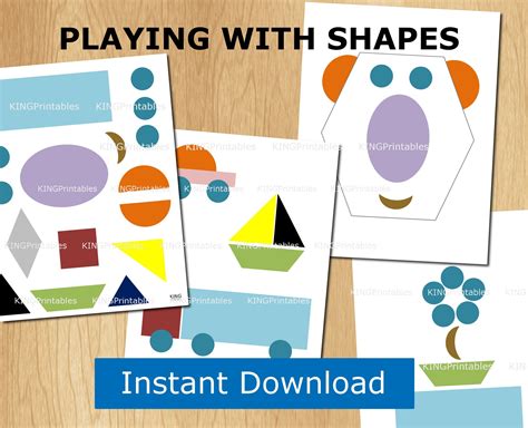 Shape Puzzles Printable 8 Pages Preschool Activities Worksheet