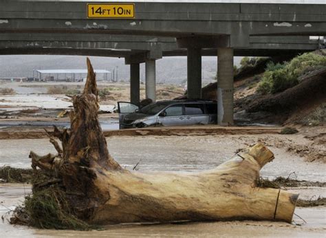 Flooding Forces Several Day Closure Of Interstate 15 North Of Las Vegas