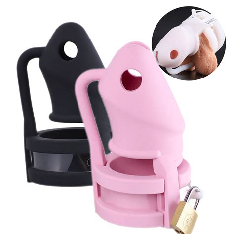Silicone Cock Cage White Male F3 Chastity Cage