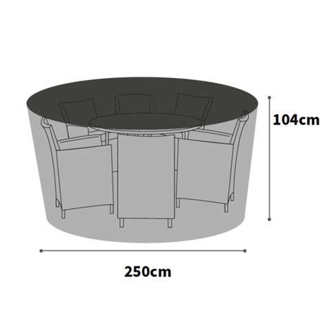 Ultimate Protector Circular Patio Set Cover 6 8 Seat Charcoal
