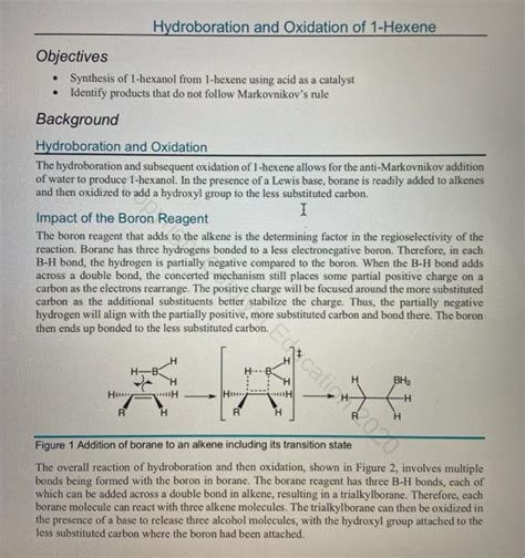 solved data and report submission hydroboration 2pts
