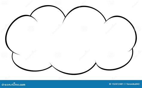 Cloud Outline Icon Vector Line Art Illustration Isolated On White Background Cartoondealer