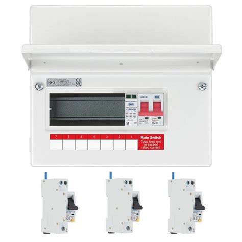 Bg Circuit Protection 6 Way 100a Main Switch Consumer Unit With Spd Cf9ms6 Rs Electrical Supplies
